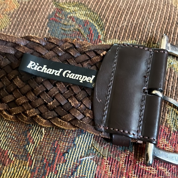 Richard Gampel | Accessories | Richard Gampel Brown Leather Braided ...